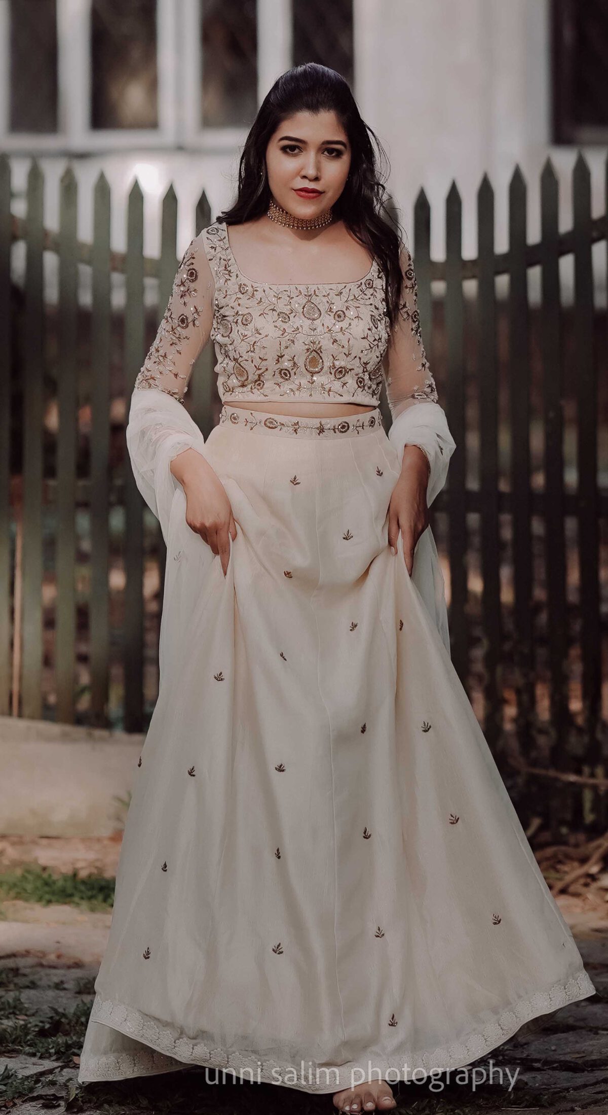 ANTIQUE WHITE LEHENGA – MALURAAH FASHION CONCEPTS